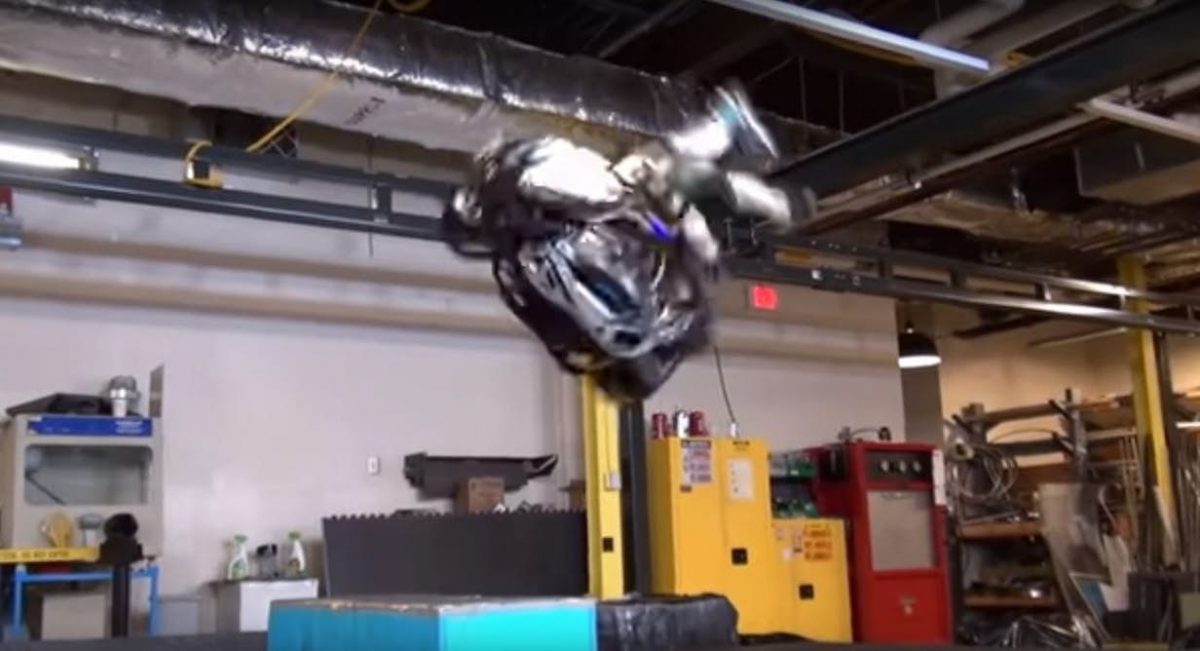 Latest Atlas robot shows its gymnastic chops by nailing a backflip ...